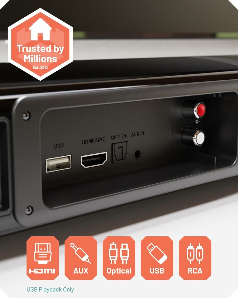 Majority Soundbar SB80 Split 2in1 Bar/Speakers 120W BT,HDMI,USB ...